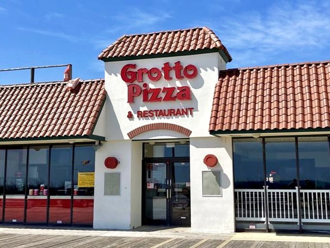 The Spanish tile roof might fool you, but inside these walls lives some of Delaware's most beloved beach pizza traditions.