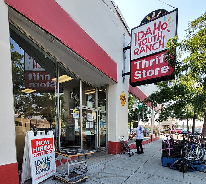 The Idaho Youth Ranch storefront radiates community spirit, where every purchase helps local kids while filling your home.