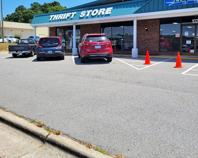 InJoy's clean storefront might look modest, but inside awaits a department store's worth of secondhand surprises.