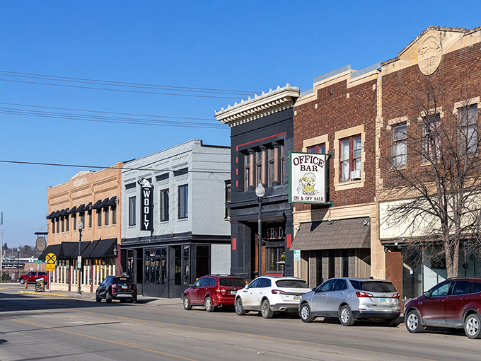 Jamestown's historic buildings stand shoulder to shoulder, like old friends who've weathered life's storms together.