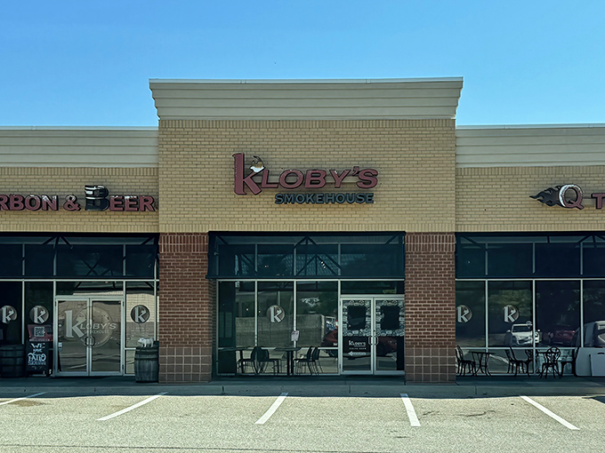 Kloby's storefront might be modest, but inside lurks a whiskey selection that pairs dangerously well with their smoky offerings.