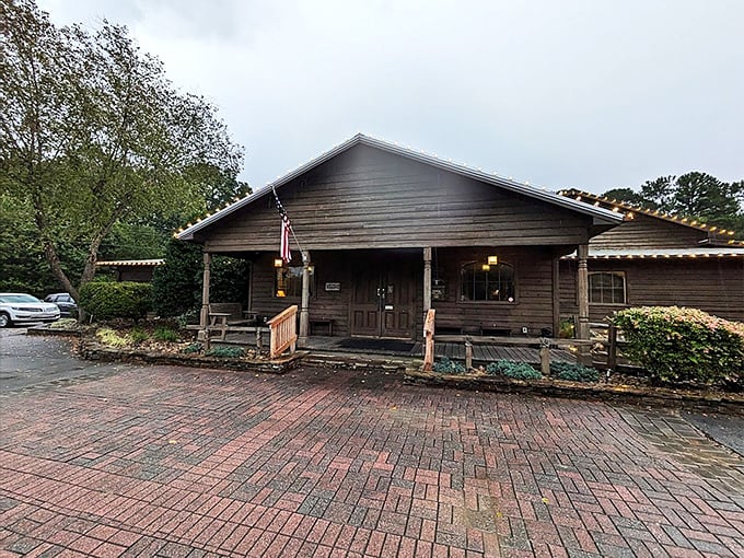 Rustic charm meets serious beef - this wooden haven looks like where cowboys would hang their hats. 