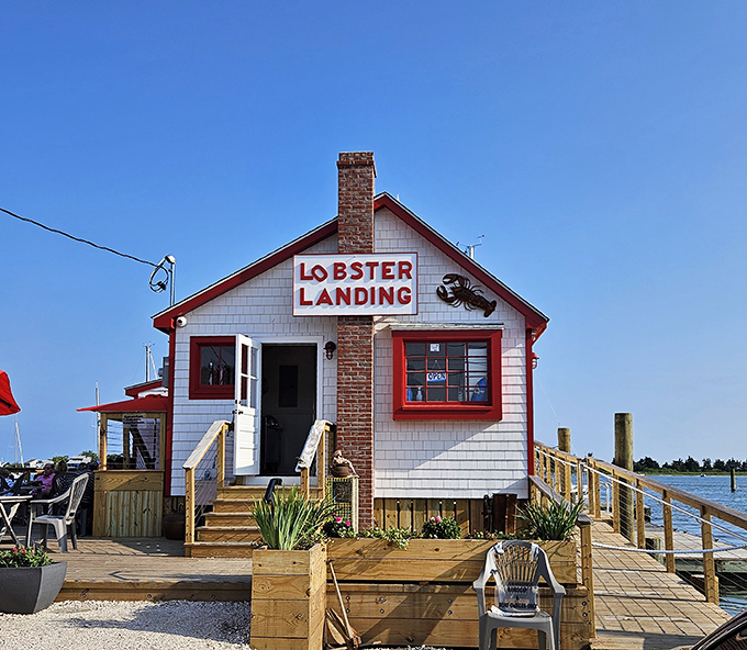 Straight from a coastal postcard, Lobster Landing's charming cottage promises seafood dreams come true at the water's edge.