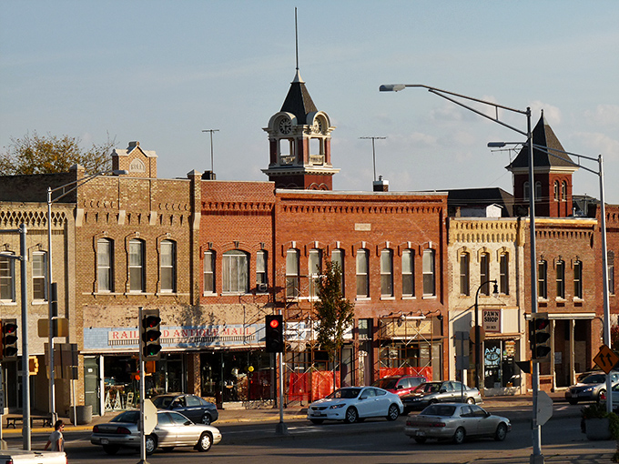 Marshfield's ornate clock tower stands sentinel over brick buildings that have witnessed generations of Wisconsinites shopping, gossiping, and growing old gracefully.