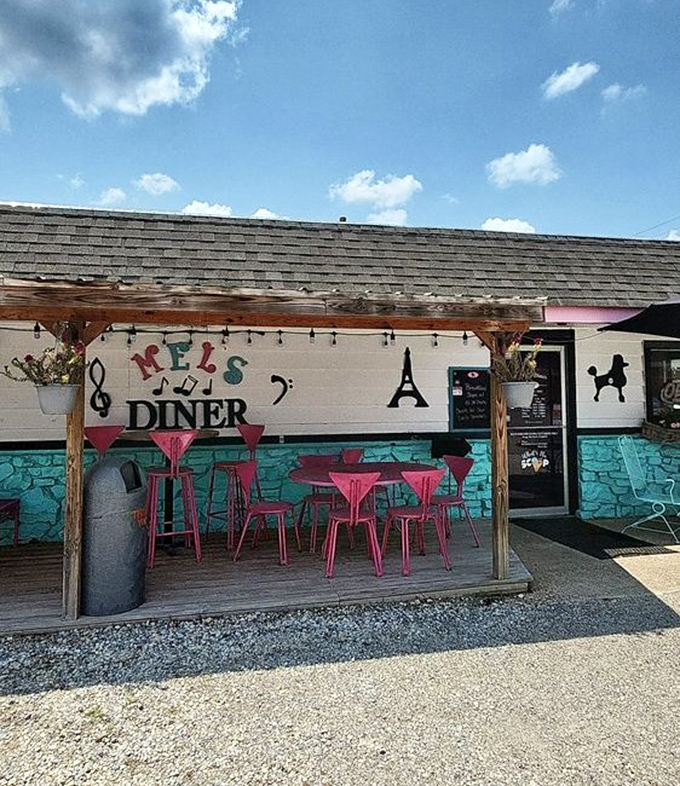 Mel's Diner brings 1950s charm to Prairie Grove with its turquoise accents and pink chairs &ndash; nostalgia you can taste.