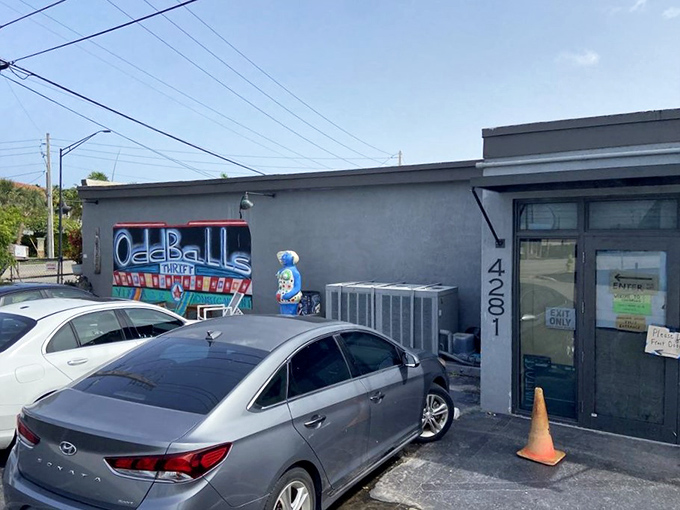 Oddballs Nifty Thrift keeps it real with its no-frills exterior &ndash; the true magic happens when you step inside this quirky wonderland.