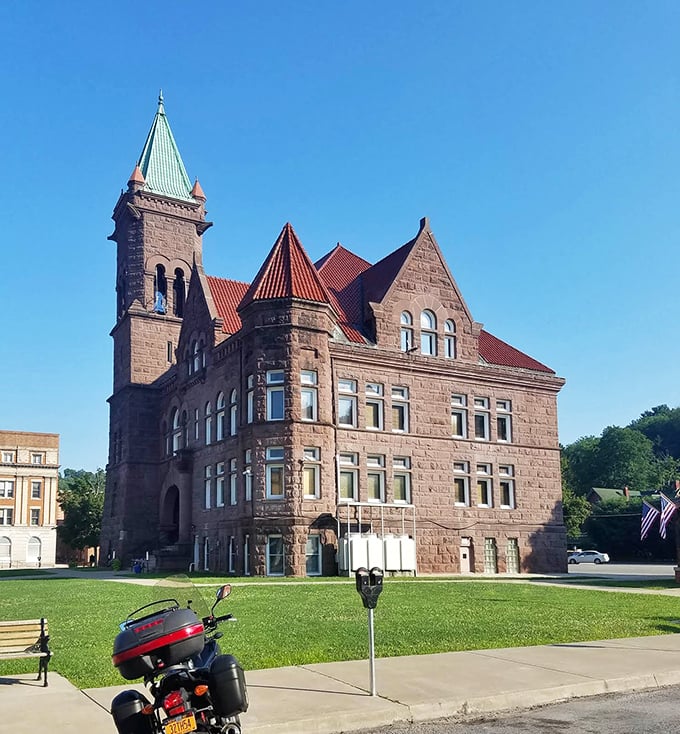 Philippi's courthouse looks like it was plucked from a European fairytale and dropped in West Virginia. Those red roofs against blue sky are pure magic.