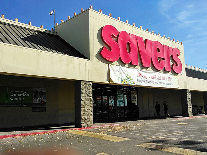 Savers' bold red sign is like a beacon for bargain hunters – the mothership of thrift has landed!