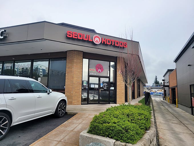 Seoul Hotdog's modern storefront might look quiet, but inside awaits a Korean hot dog revolution your taste buds need.