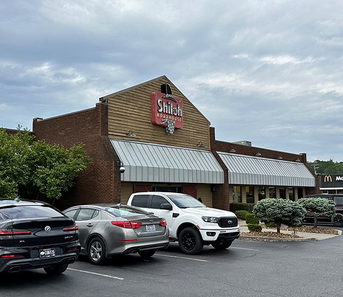 Shiloh Steakhouse doesn't need fancy architecture – they let the aroma of sizzling ribeyes do all the talking.