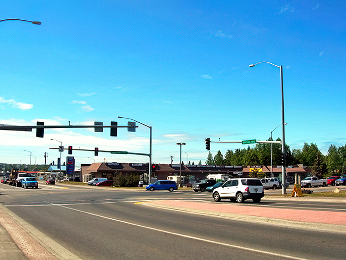 Soldotna's main drag moves at the perfect pace for folks who've earned the right to slow down.