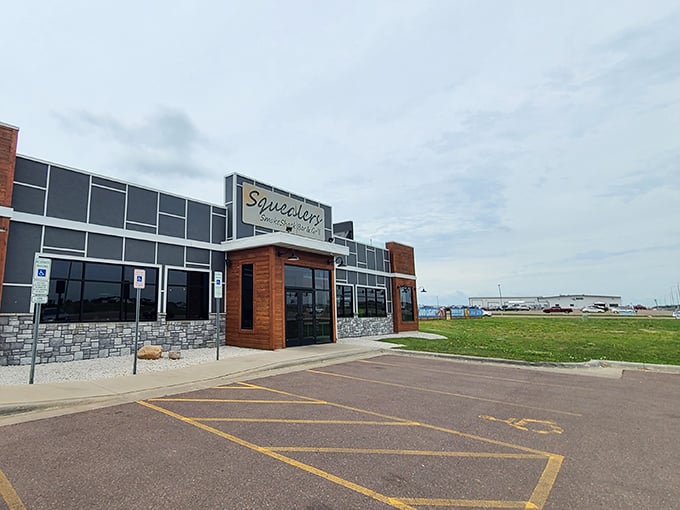 Modern lines meet traditional BBQ at Squealer's, where the building looks as fresh as the food tastes fantastic.