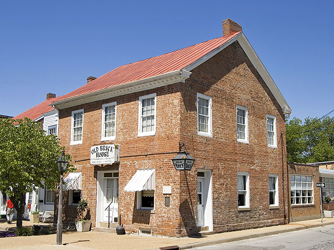 Ste. Genevieve's brick buildings whisper stories from the 1700s. These colorful storefronts house treasures waiting to be discovered by unhurried explorers.