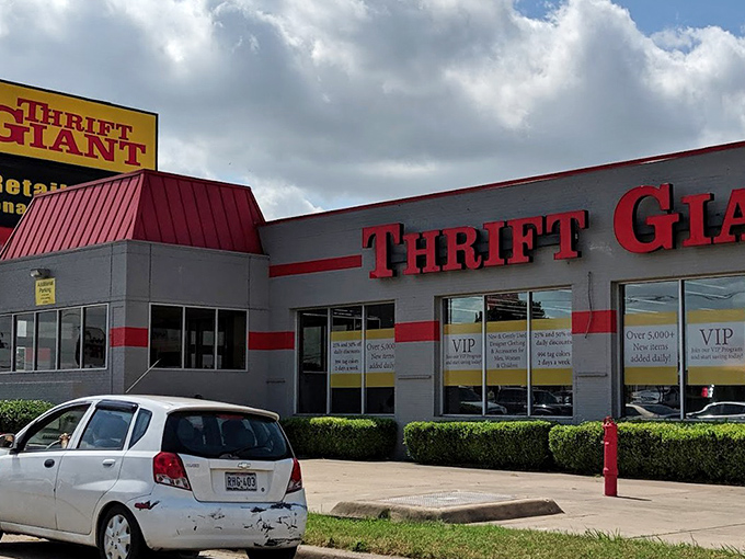 Thrift Giant lives up to its name with a red-trimmed facade that practically screams "treasures inside!"