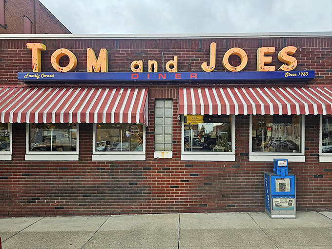 Tom & Joe's bold red awnings stand out like a dinner bell calling hungry Altoonans to the table.