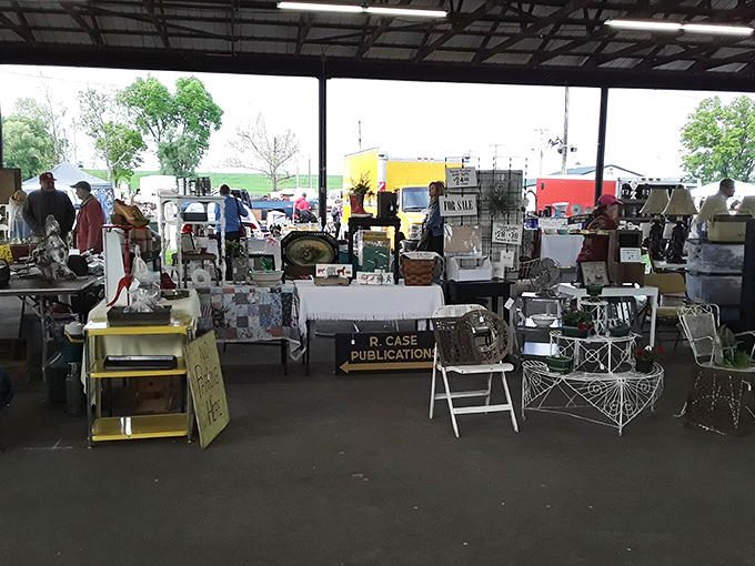 Under this pavilion, history changes hands hourly as collectors sift through yesterday's treasures looking for tomorrow's heirlooms.