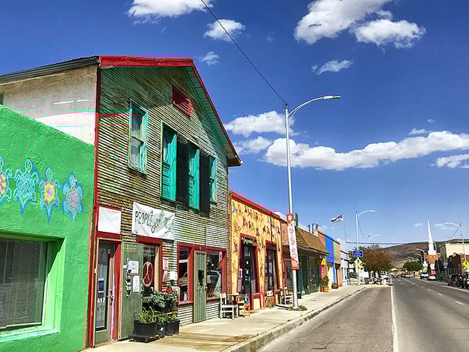 Truth or Consequences' colorful storefronts reflect its quirky personality. Even the buildings seem to be saying, "Yes, that really is our town name!"