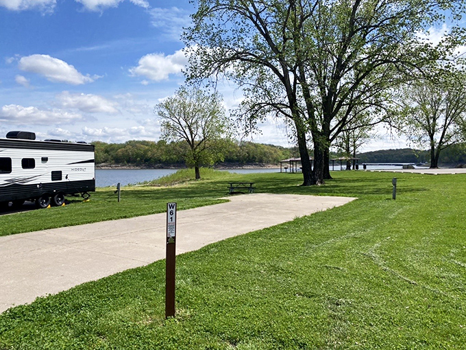 Peaceful lakeside camping meets beach fun in this perfectly designed recreational paradise you'll absolutely love.