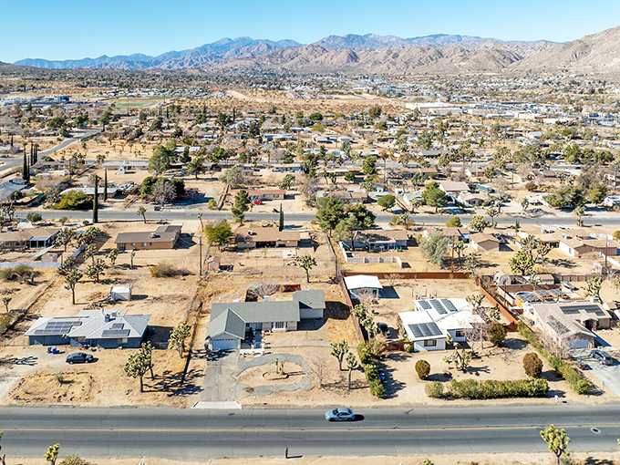 Yucca Valley's desert landscape stretches toward mountain horizons, offering wide-open spaces without the wide-open checkbook.