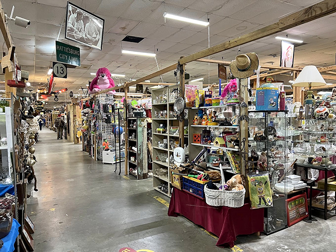 Aisle after aisle of possibility! Hattiesburg's 49 Flea Market offers the kind of organized chaos where family heirlooms are just waiting to be found.