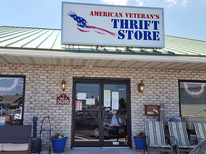 The patriotic fa&ccedil;ade hints at the mission inside&mdash;a place where bargain hunting becomes an act of gratitude to those who served.