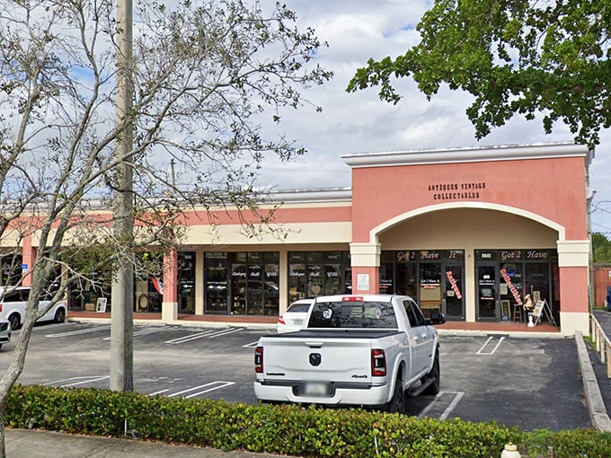 The spacious parking lot hints at the adventure ahead&mdash;plenty of room for treasure hunters ready to explore.