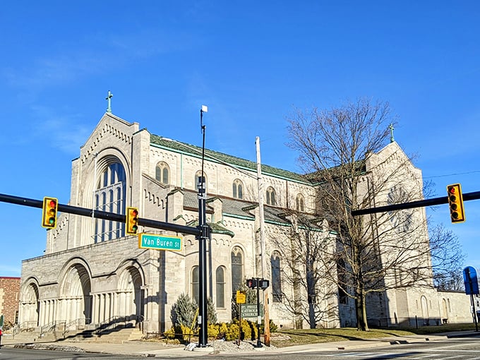 Stately stone architecture commands respect like a distinguished gentleman from another era.