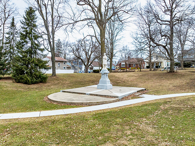 This quiet park in Bellefontaine offers the kind of peaceful moments that big-city retirement budgets can rarely afford.