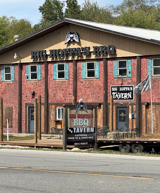 Part tavern, part BBQ heaven. The rustic brick building houses meat treasures worth driving across Indiana for.