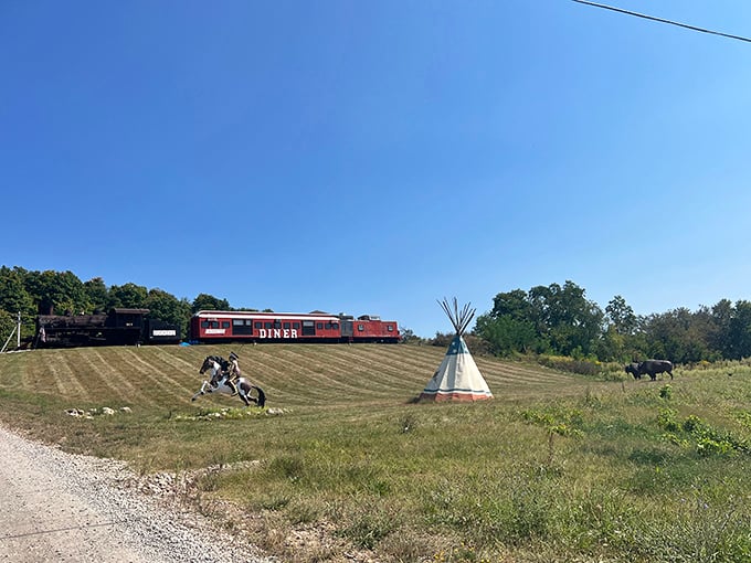 Where else can you enjoy a milkshake with a view of a teepee? Only at the wonderfully quirky Buckeye Express Diner.