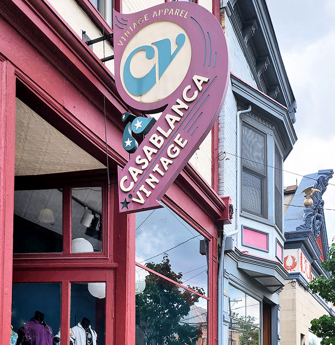 That colorful storefront sign practically screams "come find something wonderfully unique and totally you!"