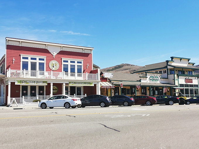 The colorful storefronts of Cayucos welcome visitors with that "we're not in a hurry" coastal vibe that makes you want to cancel your return ticket.