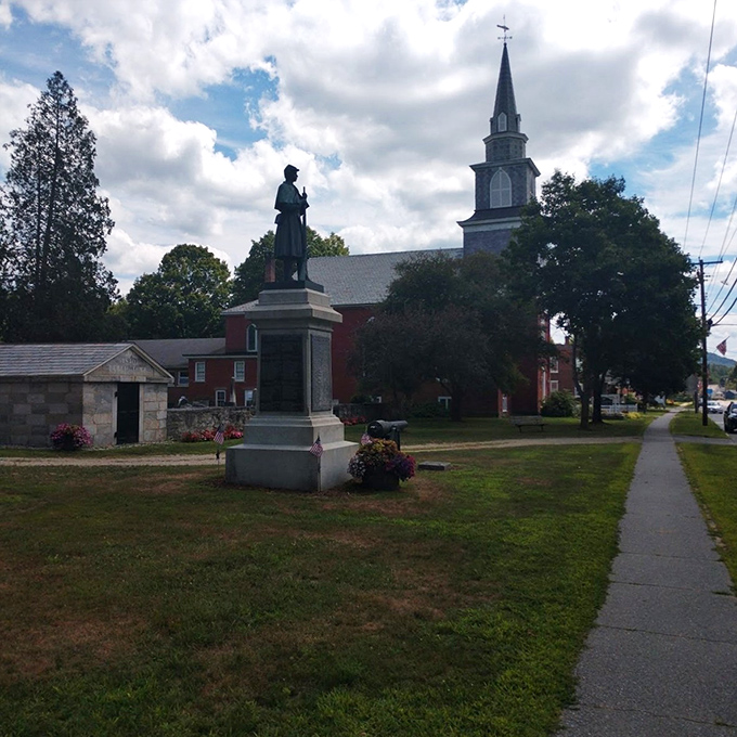 The historic center of Chester features a classic New England church and monument, where history feels as present as the morning dew.