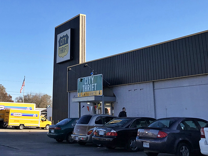 The classic storefront might look unassuming, but inside is a parallel universe where designer labels cost less than lunch.