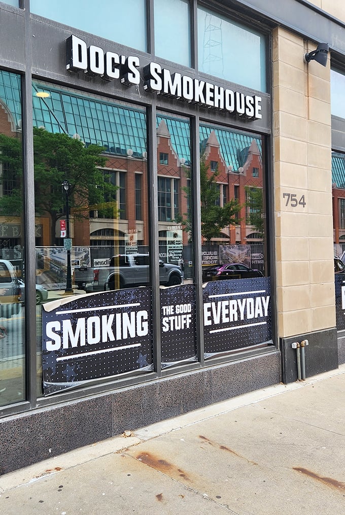 Behind those modern city windows lies a world of traditional smoking techniques that would make any pitmaster proud.