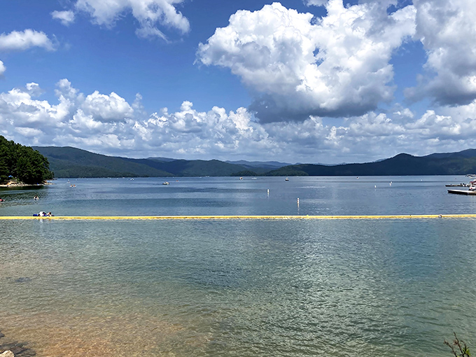 That perfect blue expanse practically begs you to forget about deadlines and dive right in.