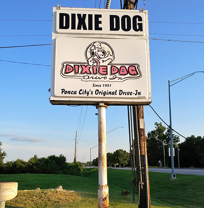 A blast from the past! This vintage sign has been guiding hungry Oklahomans to hot dog heaven since Elvis was topping the charts.