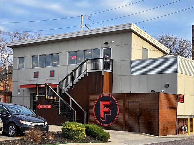 Clean lines and dirty good pizza make this industrial-chic spot a neighborhood treasure.