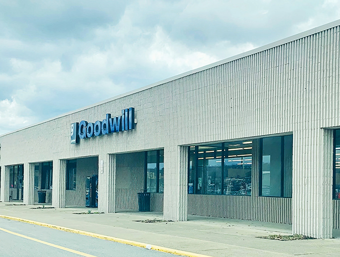 Clean lines and big windows make this Goodwill location feel more boutique than thrift shop. Treasure hunting with style!