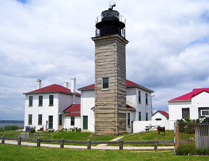 The Jamestown lighthouse stands sentinel at Beavertail State Park. Centuries of guiding sailors safely home through Rhode Island's coastal waters.
