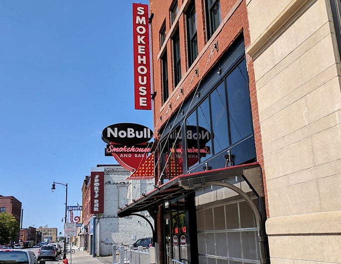 That vertical "Smokehouse" sign isn't just a sign &ndash; it's a siren call to anyone with a carnivorous heart.