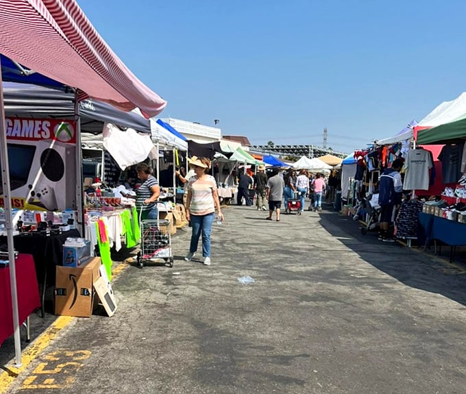 Vendors line both sides of this bustling aisle at Paramount, where haggling is both expected and respected.