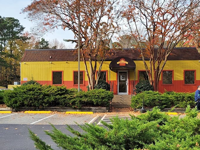When your restaurant colors match the sunset, it's like nature itself is endorsing your BBQ credentials.