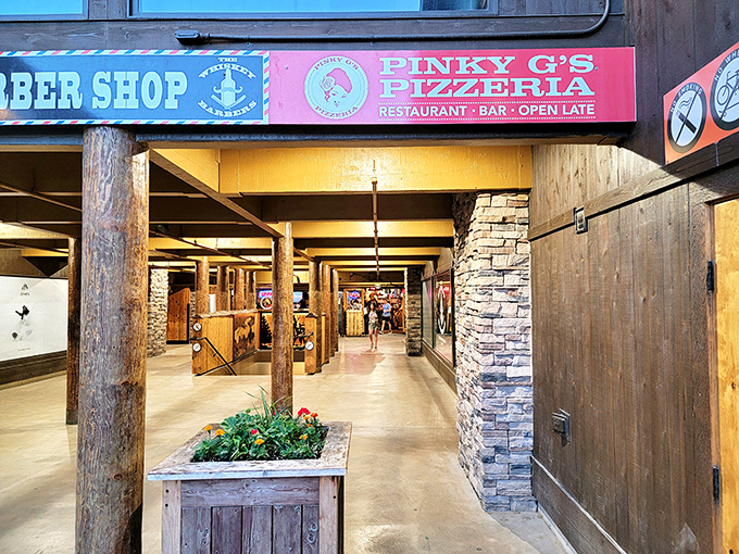 The sidewalk chalk says it all - this place is worth stopping for! A pizza institution nestled among Jackson's historic storefronts.