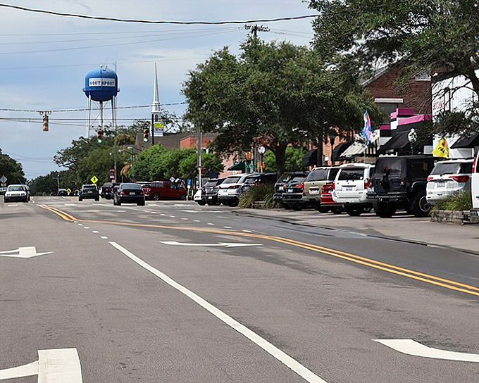 Southport's water tower stands sentinel over a downtown that's equal parts history lesson and shopping paradise.