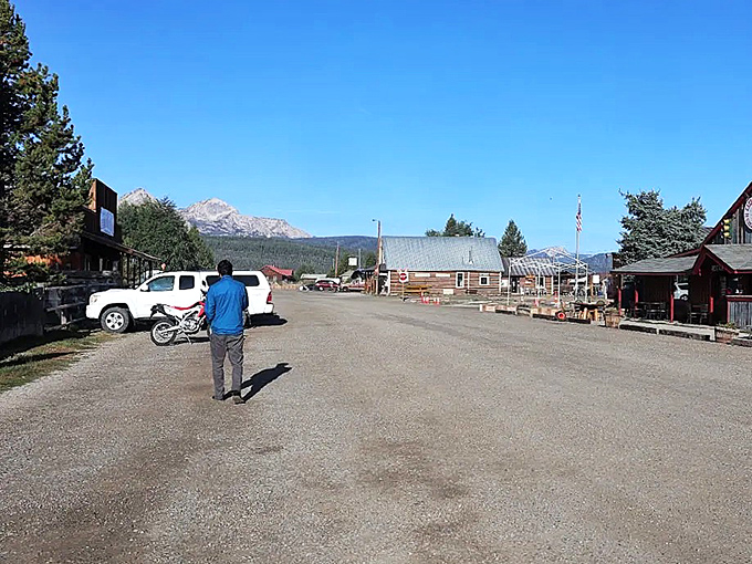 Main Street, Stanley: Where the road leads to adventure and those mountains aren't just a backdrop&mdash;they're the main attraction.