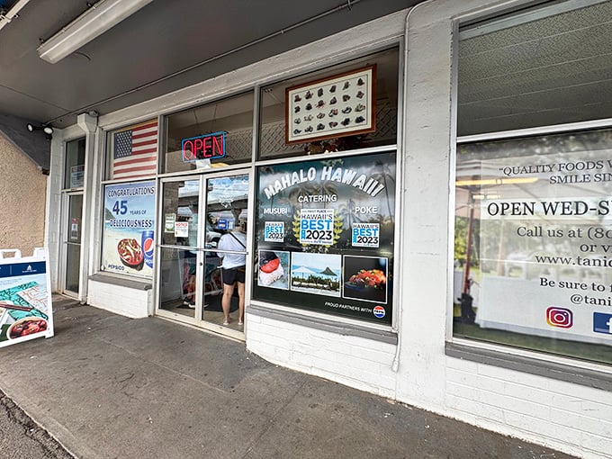The crowd gathering at Tanioka's isn't just killing time &ndash; they're waiting for some of the island's most beloved poke.