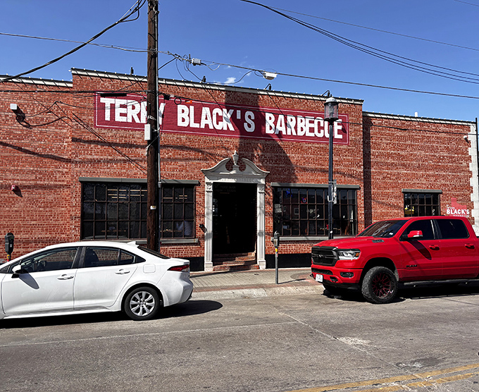 The humble brick exterior of Terry Black's hides a meat lover's paradise. Great barbecue doesn't need fancy architecture&mdash;just fire and patience.