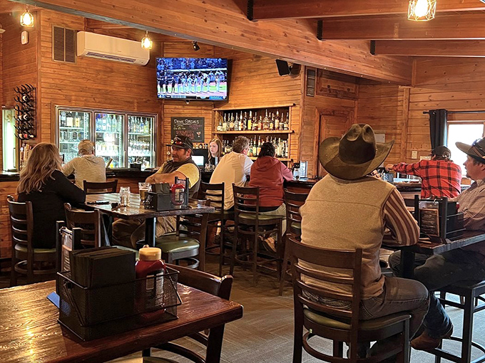 That American flag isn't just patriotic&mdash;it's signaling "amazing steaks ahead" to hungry travelers across the valley.