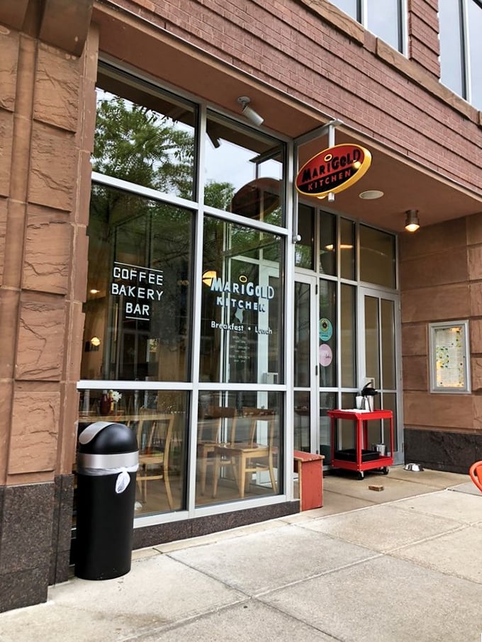 Sunlight streams through Marigold Kitchen's windows &ndash; illuminating a space where breakfast classics meet creative culinary twists.